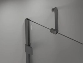 Mexen Lunar-B sprchové dveře otevíratelné levé 140 cm, transparentní, gun metal - 832S-140-050-95-00-L