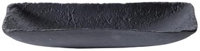 Hoorns Černý kovový podnos Mathias 43 x 21 cm