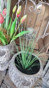 Bronzovo - hnědý antik obal na květináč Topf - 22*22*19 cm