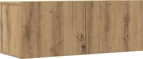 Sada 7 kusů nástěnné TV skříňka dub artisan kompozitní dřevo 3329214