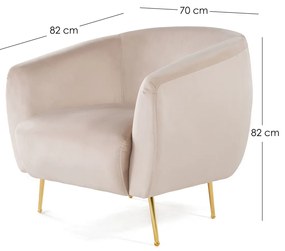 Atelier del Sofa Křeslo Eses Beige - Wing, Béžová