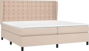 Box spring postel s matrací cappuccino 200 x 200 cm umělá kůže 3129056