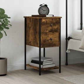 vidaXL Noční stolek 32 x 42 x 70 cm kompozitní dřevo [826093] Barva: kouřový dub