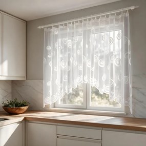 Hotová žakarová oblouková záclona bílá 160x300 cm Ervi 7044 new