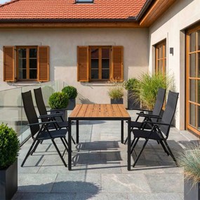 Vikio Zahradní set 140x80 pro 4 osoby skládací židle V134-P2 přírodní