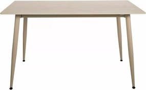 Jídelní stůl TALVEN s keramickou travertinovou deskou 130x70 cm, travertin/kašmír