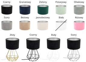 Stolní lampa Mediolan, 1x textilní stínítko (výběr z 10 barev), (výběr ze 4 barev konstrukce), ch