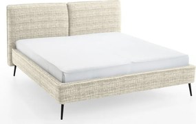 Béžová čalouněná dvoulůžková postel bez roštu 200x200 cm Infinity – Meise Möbel
