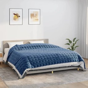 vidaXL Zátěžová deka 235 x 290 cm 11 kg textil [350786] Barva: Modrá