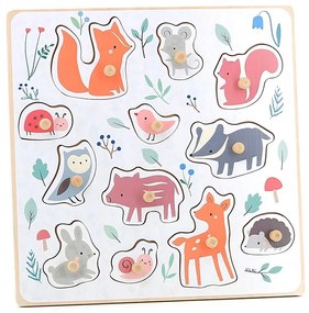 Vilac Lesní zvířátka puzzle s úchytem od Sarah Betz