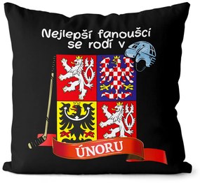 Polštář Nejlepší fanoušci – měsíce (Velikost: 55 x 55 cm, Měsíc: 02 - Únor)