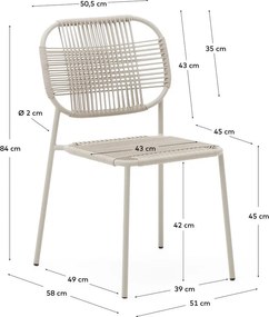 Béžová kovová zahradní židle Talaier – Kave Home