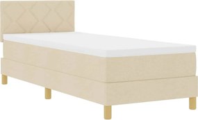 Postel s boxspringem s polštářem Krémová 80 x 200 cm textil 3338956