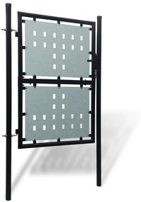 vidaXL Černá jednokřídlá plotová branka 100 x 250 cm