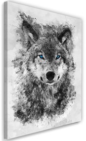 Gario Obraz na plátně Vlk s modrýma očima - SyanArt Rozměry: 40 x 60 cm