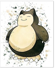 Obraz s motivem Pokémon - 4 rozměry Rozměr: 13x18 cm, Varianta: Snorlax