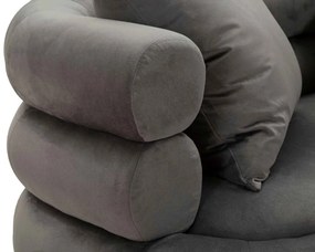 Designová pohovka Harmony 133 cm šedá / stříbrná