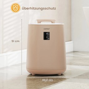 Costway Ohřívač ručníků 18 L stropní ohřívač s LED displejem a automatickým