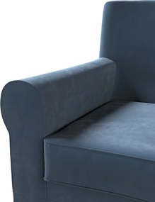 Potah na křeslo IKEA Ektorp Jennylund barva modrá látka lesklé, sametová