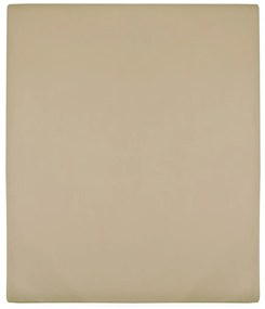 Jersey prostěradlo taupe 90 x 200 cm bavlna
