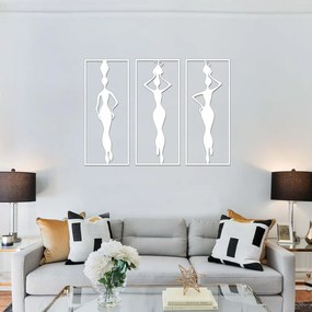 dřevo života Dřevěná dekorace na stěnu AFRICKÉ ŽENY Barevný vzor: Bílá, Rozměry (cm): 105x80