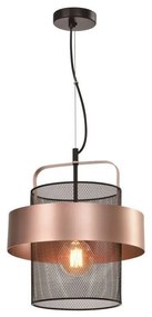 Kovové závěsné svítidlo v černo-měděné barvě ø 30 cm Fiba – Candellux Lighting