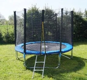 Eoshop 3UPE trampolína 244 cm s ochrannou sítí, žebřík + krycí plachta ZDARMA