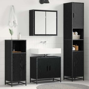 Sada koupelnového nábytku 4 ks Černý dub 65 x 33 x 60 cm 3402514