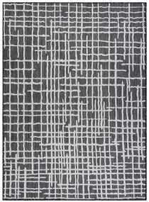 Dywany Łuszczów Kusový koberec Sion Sisal Trellis 22144 black/ecru – na ven i na doma - 120x170 cm