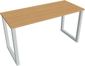 Kancelářský pracovní stůl Hobis UEO 1400, bílá RAL 9016, deskabuk