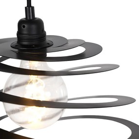 Designová závěsná lampa 2-světla se spirálovým stínidlem 50 cm - Scroll