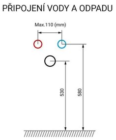 EBS Duomo Skříňka a keramické umyvadlo Slim 61 cm, bílá lesklá S_DUOMOSL61B