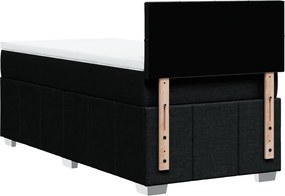 Box spring postel s matrací černá 100 x 200 cm textil 3286981