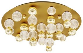 Nova Luce Stropní LED svítidlo BRILLE zlatý hliník a Sklo 86W 3200K stmívatelné