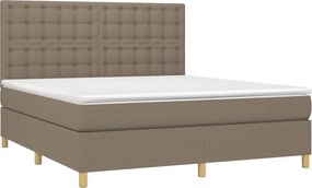 Box spring postel s matrací taupe 160x200 cm textil 3142669