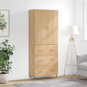 Skříň highboard dub sonoma 69,5 x 34 x 180 cm kompozitní dřevo - Default Title