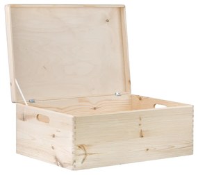 ČistéDřevo Dřevěný box s víkem 60 x 40 x 23 cm