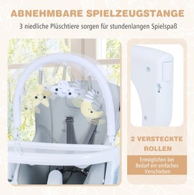 Costway Vysoká stolička baby skládací přenosná dětská vysoká stolička výškově