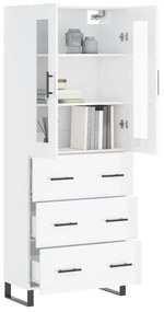 Skříň highboard lesklá bílá 69,5 x 34 x 180 cm kompozitní dřevo - Default Title