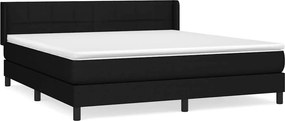 Box spring postel s matrací černá 160x200 cm textil 3129723