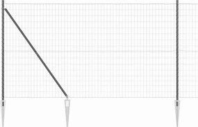 Evropský plot se hroty 10 x 1,6 m Ocel potažená PVC Šedá 3350649