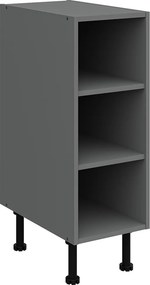 Kuchyňská linka ARIA ta | 300 + 180 cm | UNI dvířka | výška 251 cm | EXTRA VYSOKÁ | ANTIFINGER povrch | antracit/béžová