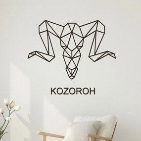 dřevo života Dřevěná samolepka na zeď znamení KOZOROH Zvolte rozměr (cm): 40x35, Zvolte barvu dekoru: Wenge