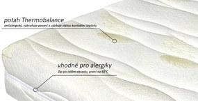 Tvrdší zdravotní matrace BIOTHERM XXL, 25cm, 90x200cm, 160kg, 2x kokos a studená pěna