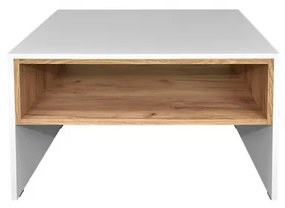 Konferenční stolek Wilec WL07, Barva: Bílá / bílá + dub Craft zlatý Mirjan24 5902928127737