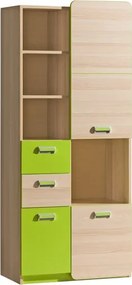 Casarredo - Komfort nábytek Dětská skříň LIMO L7 kombinovaná, zelená