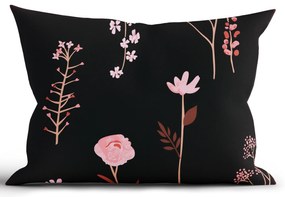 MK Lůžkoviny Bavlněný povlak na polštář Renforcé 40 x 60 cm - Vlčí máky černé