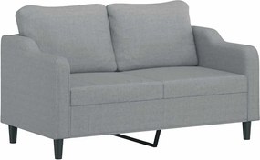 2dílná sedací souprava s polštáři světle šedá textil 3201818