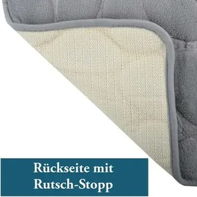 MSV PEBBLES koupelnová předložka 40 x 60 cm šedá / Polyester, PU pěna