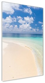 Wallmuralia Vertikální Foto obraz fotografie na skle Pláž Maledivy 50x100